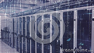 Animation of Lights Falling Over Servers Stock Video - Video of falling ...