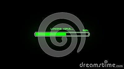 Animation of Loading Bar, Loading Viruses. Coding / Hacker Concept ...