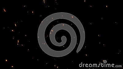 Animation Loop Messy Flow Glow Orange Red Fire Particles Stock Video ...