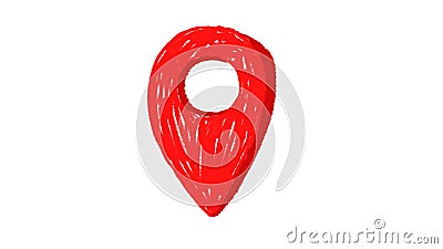 Animation of Map Marker, Pin Location. Frame by Frame Animation Stock ...