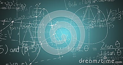 Animation of Math Formulas on Green Background Stock Video - Video of ...