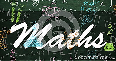 Animation of Maths Text Over Mathematical Equations Stock Footage ...
