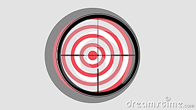 Animation Of Movement Of A Sight On A Round Target Stock Video - Video ...
