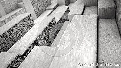 Animation of Moving Blocks in the Form of a Stone Stock Footage - Video ...