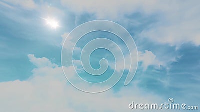 Animation of Moving Clouds and Blue Sky. Beautiful Cloudscape with ...