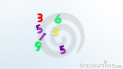 Animated Video of Numbers on White Background Stock Video - Video of ...