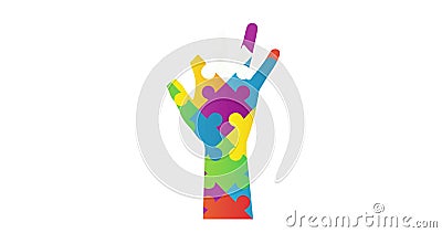 Digitally Generated Video of Hope Text with Puzzle Elements Forming ...