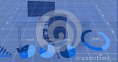 Animation of Multiple Graphs, Changing Numbers Over Empty Chair and ...