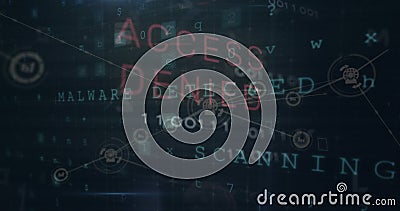 Animation of Multiple Texts, Binary Codes, Alphabets, Symbol, Number and Connected Icons Stock ...