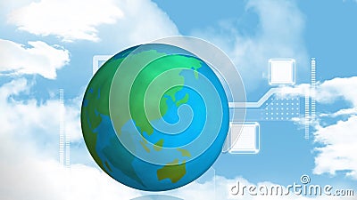 Animation of Network of Connections and Globe Stock Footage - Video of ...