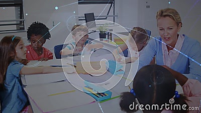 Animation of Network of Connections Over Happy Diverse Teacher and ...