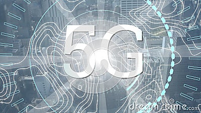 Animation of Network of Connections and Scope Scanning with 5g Text ...