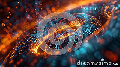 Animation Of Numbers Cascading And Swirling, Forming A Surreal And ...