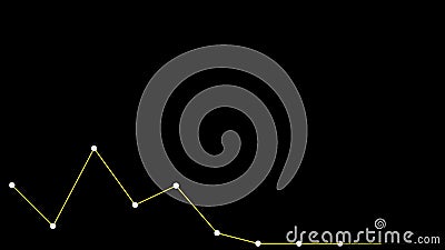 Animation of Particles Connecting Dots and Line As a Graph Moving Up on ...