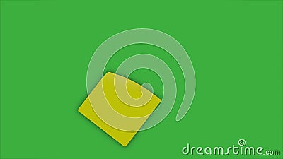 Animation. Piece of Paper Animation on Green Screen Stock Footage ...