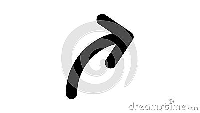 Animation of Pointing Arrow Sign, Arrow Animation on White Transparent ...