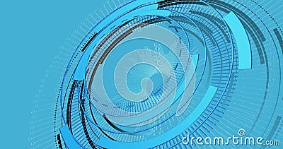 Animation of Processing Circle on Blue Background Stock Video - Video ...