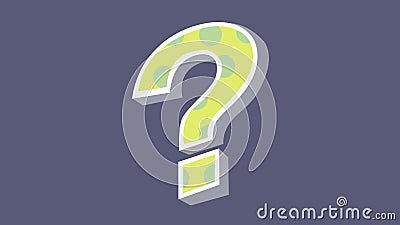 Animation of Question Mark Over Shapes on Grey Background Stock Footage ...