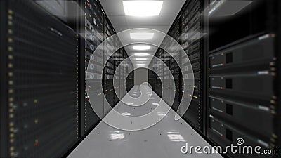Animation of Rack Servers in Data Center Stock Footage - Video of ...