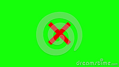 Animation of a Red X Shape Diagonal Cross. Location Designation ...