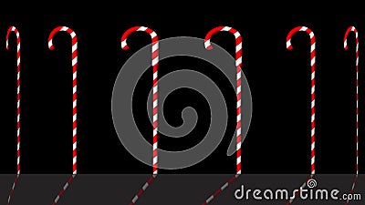 Animation with Rotating Candy Canes Illustration Stock Video - Video of ...
