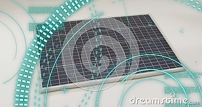 Animation of Scope Scanning and Data Processing Over Solar Panels Stock ...