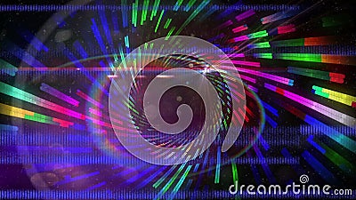 Screen with Bands Interference Showing Lightshow Stock Footage - Video ...