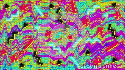 Animation of Screen with Stripes Flickering in Seamless Loop with ...