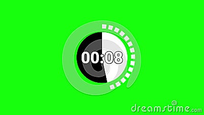 Animation 15 Second Green Screen Stock Footage - Video of stopwatch ...