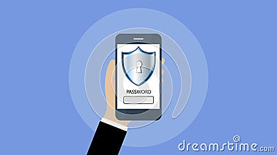 Animation Of Secure Access And Data Privacy, Cyber Security And Data ...