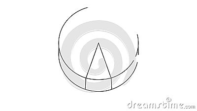 Self-drawing Circle Sector Diagram Stock Video - Video of chart ...