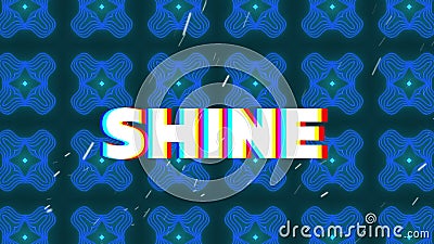 Animation of Shine Text and Shapes on Black Background Stock Video ...