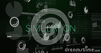 Animation of Simulation Text, Statistics and Data Processing Stock ...