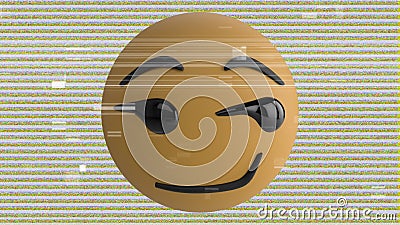 Emoji icon stock footage. Video of comic, interference - 160071842