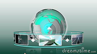 Animation of Solar and Wind Energy Stock Video - Video of touching ...