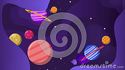 Animation Space Looping, 2d Animation 1080p Stock Footage - Video of ...