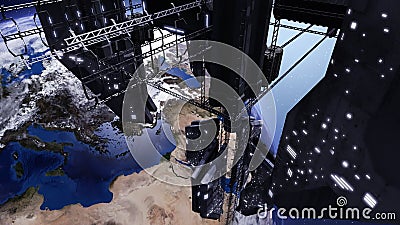 Animation of a Space Station Above Earth Stock Footage - Video of ...