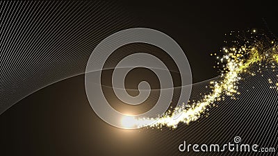 Animation of Sparkling Gold Firework Over White Parallel Curved Lines ...