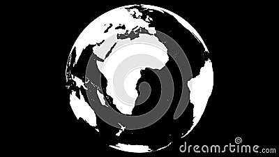 Animation Of Spinning Planet Earth On Black Background. 4k, Loopable ...