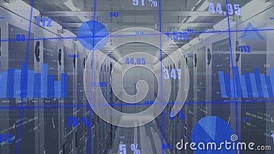 Animation of Statistical Data Processing Over Grid Network Against Mosaic Squares Over Server ...