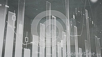 Animation of Statistics on Grey Background Stock Footage - Video of ...