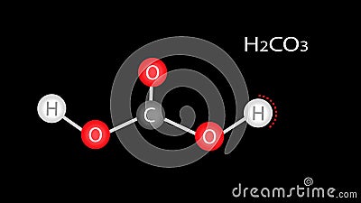 Animation of the Structure of the Carbonic Acid Molecule, H2CO3 Stock ...