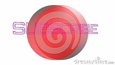 Animation of Subscribe Text Over Circles Against White Background Stock ...