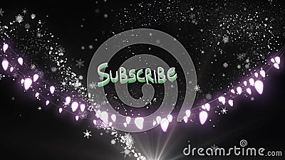 Animation of Subscribe Text and Spots on Black Background Stock Video ...