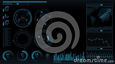 Technology Interface Screen Stock Video - Video of heads, display: 40693079