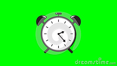 Animation Timer 4 Hours - Stopwatch Icon Motion Graphics on Green ...