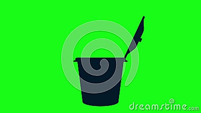 Animation of Trash Can on a Green Screen. Stock Video - Video of ...