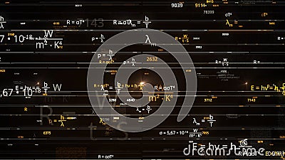 Animation Of Typing Mathematics And Physics Formulas In Abstract ...
