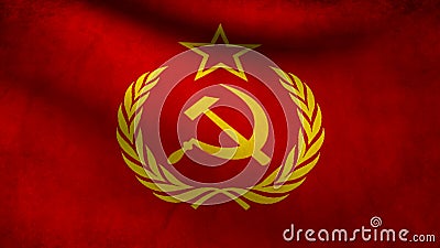 Animation of URSS Flag at Wind Stock Footage - Video of animation ...