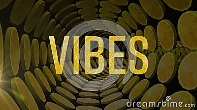 Animation of Vibes Text Over Shapes Stock Footage - Video of interface ...